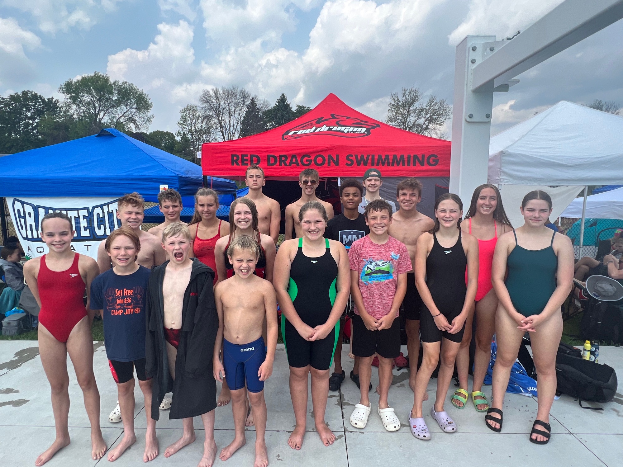 Red Dragon Swimming Home